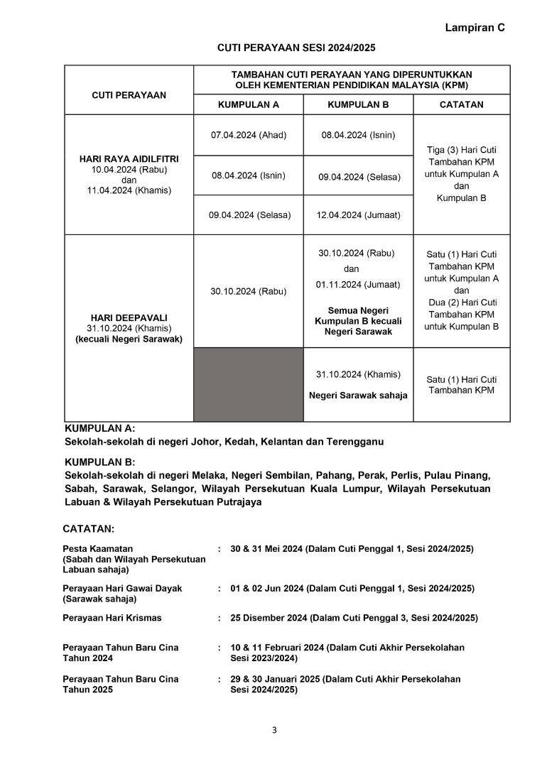 Cuti Umum Pahang 2024 - CutiSekolah.com.my